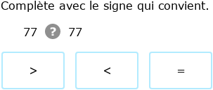 CE2 maths - Comparer des nombres jusqu'à 100 | IXL
