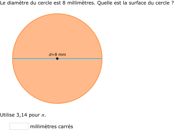6ème maths - Aire d'un disque | IXL