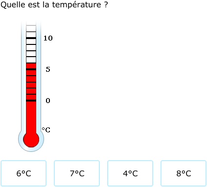 CE1 maths - Lire la température sur un thermomètre | IXL