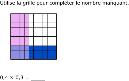 6ème maths - Multiplier des nombres décimaux à l'aide de schémas | IXL